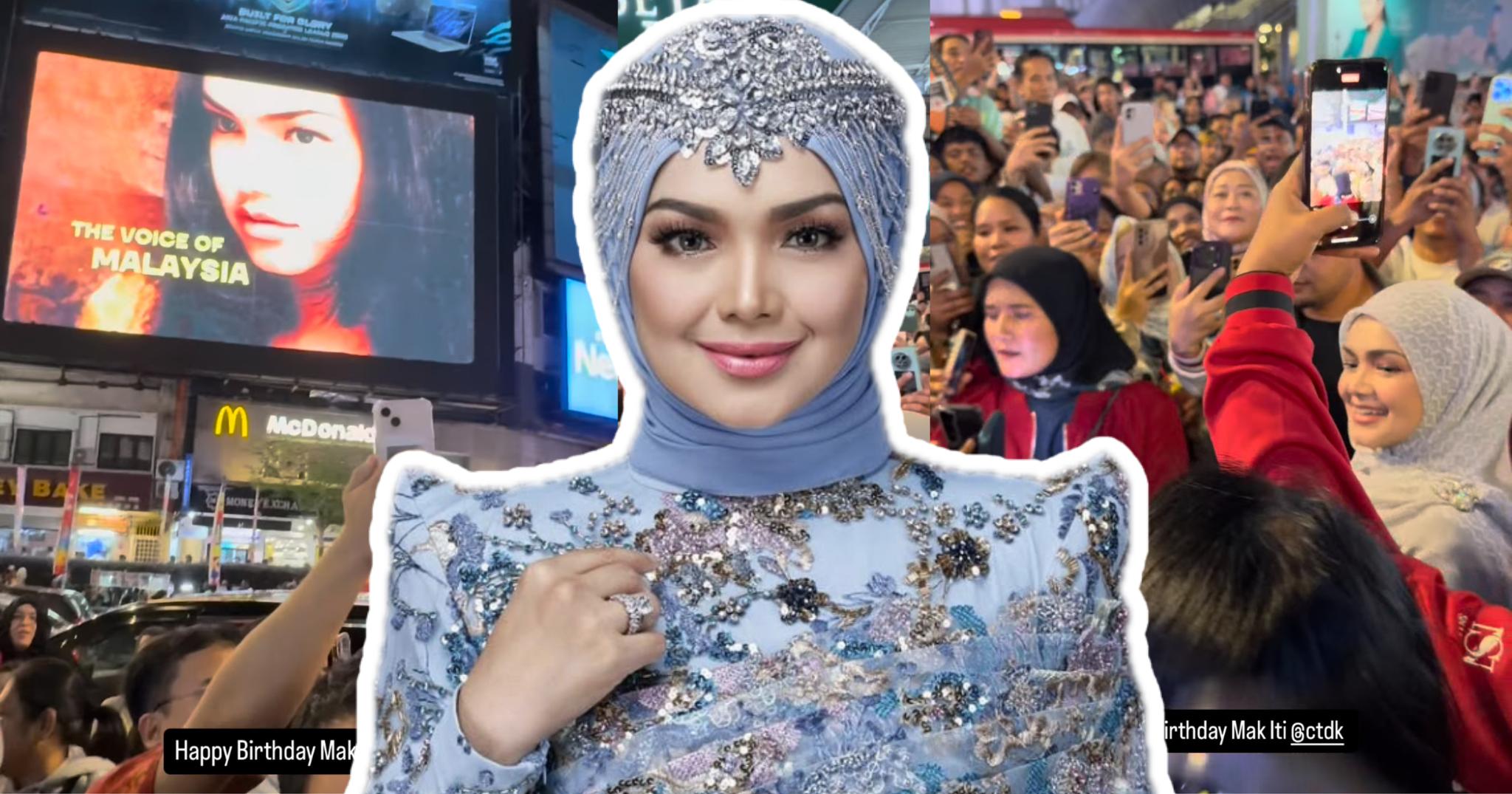 Ratusan peminat rai hari jadi Siti Nurhaliza di Bukit Bintang