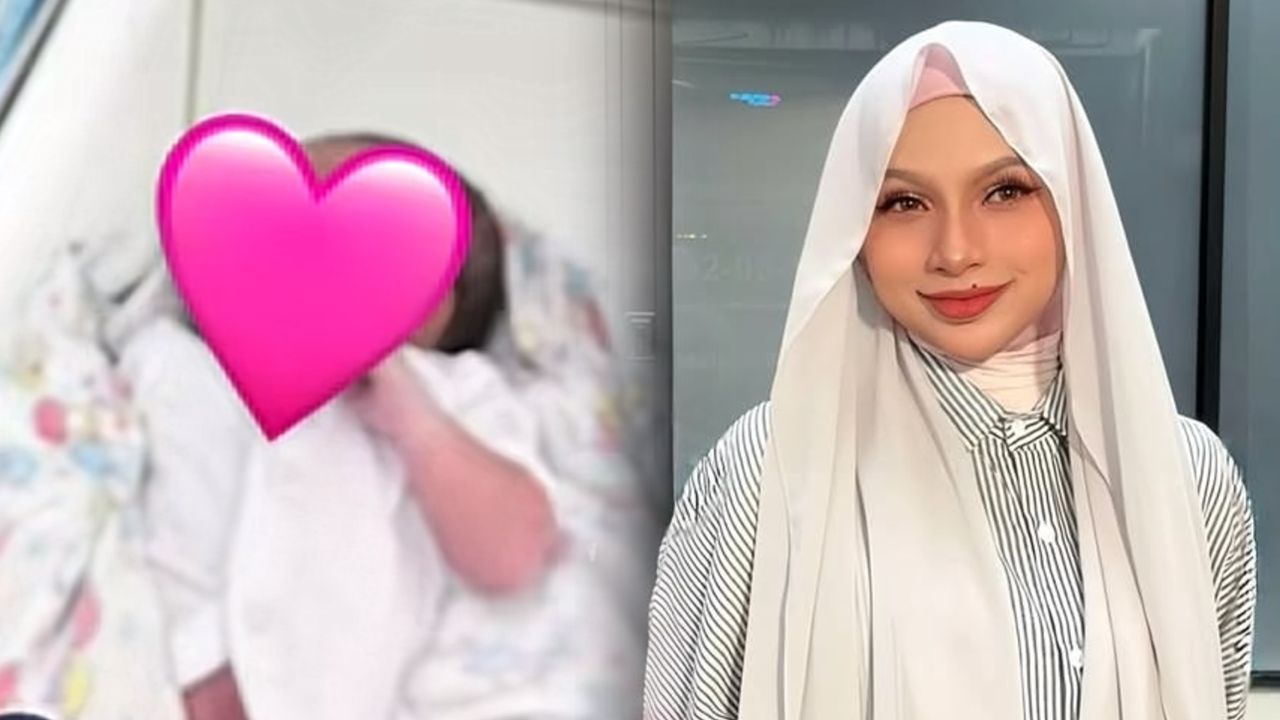 ‘selamat datang sayang kecil mama’ - Syasya timang 'baby girl'